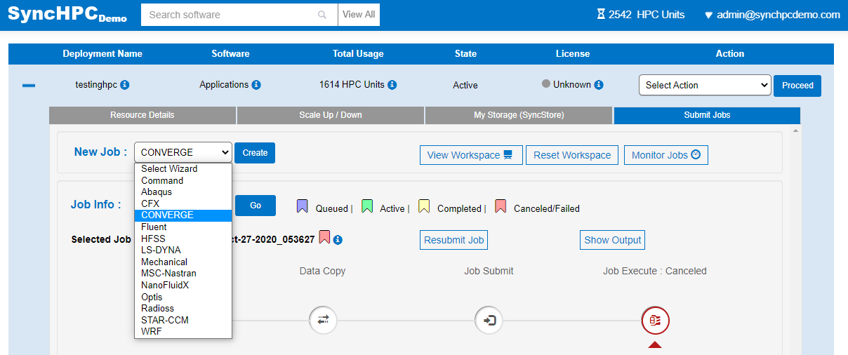 Run CONVERGE CFD, OpenFOAM and many more applications on SyncHPC Platform